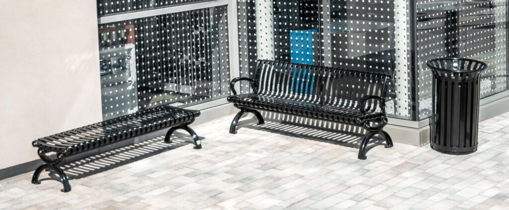 Commercial Metal Bench CAL-957 for Parks & Gardens - Canada