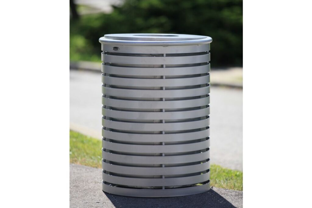 Metal Park Trash Can Keeps Place Green - Park Garbage Cans