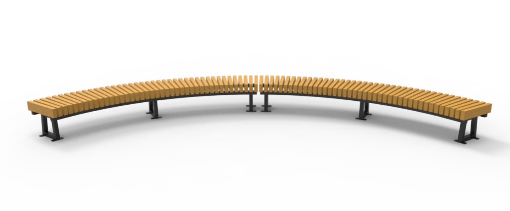 Custom Patio Curve Bench to Redefine Modular Outdoor Seating